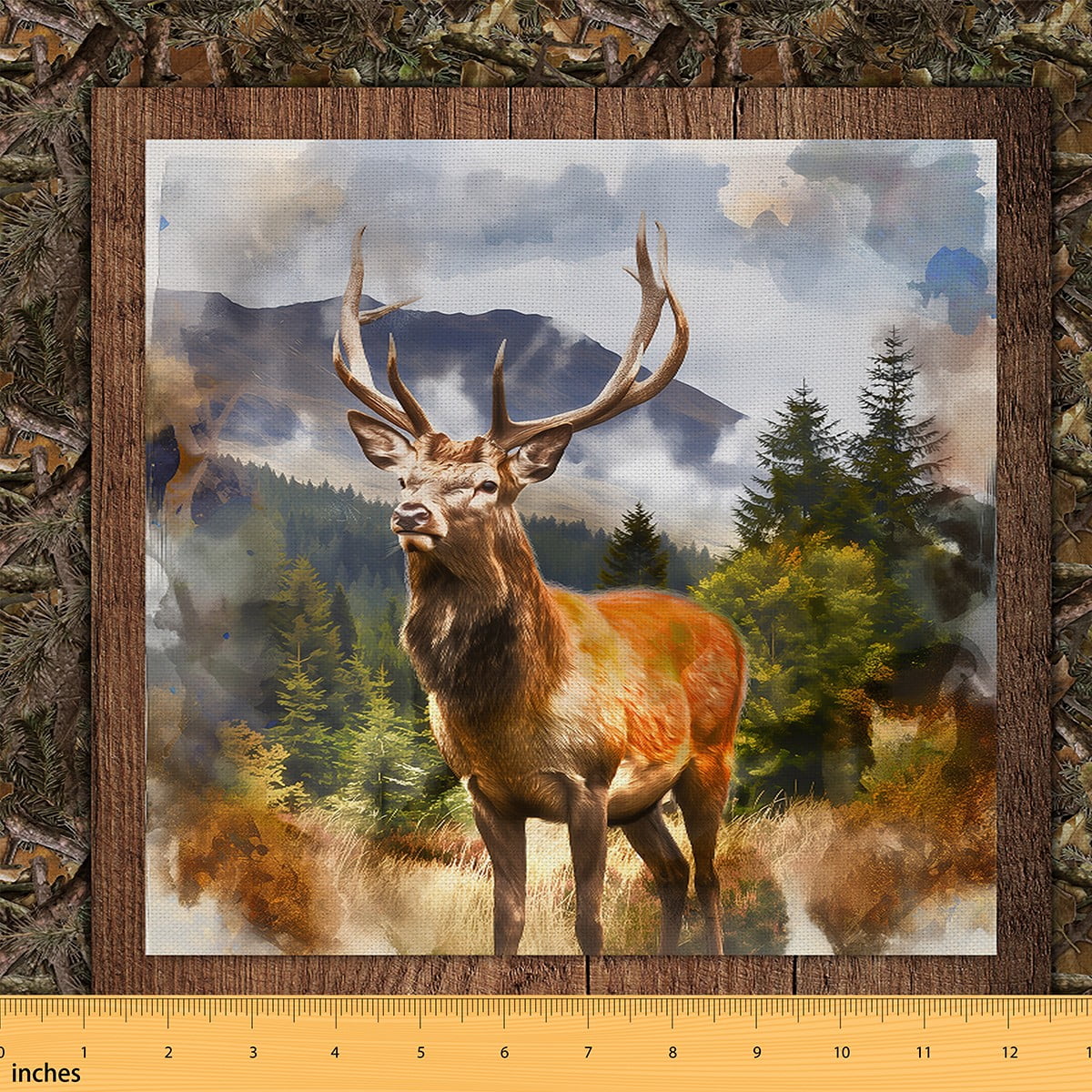 Deer Fabric By The Yard, Wildlife Animals Printed Kids Teens Upholstery ...