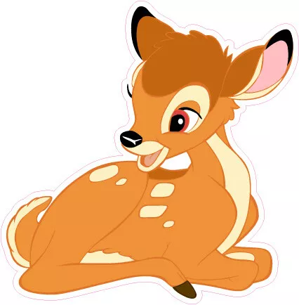 Deer Fawn Bambi Sticker Window Decal Phone Decal Water Bottle Stickers ...