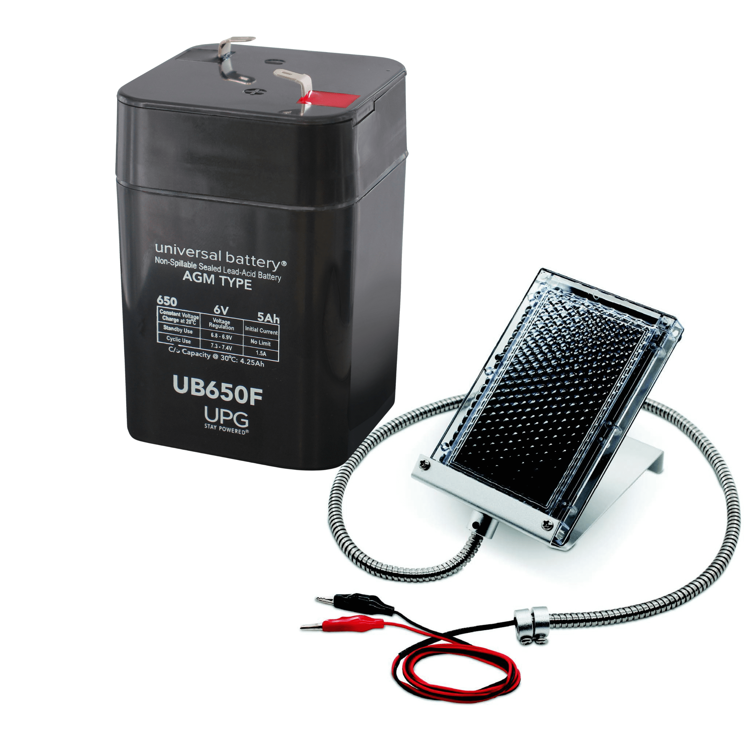 Deer Feeder Solar Panel + 5Ah AGM Battery Game Feeder Power Bundle w ...