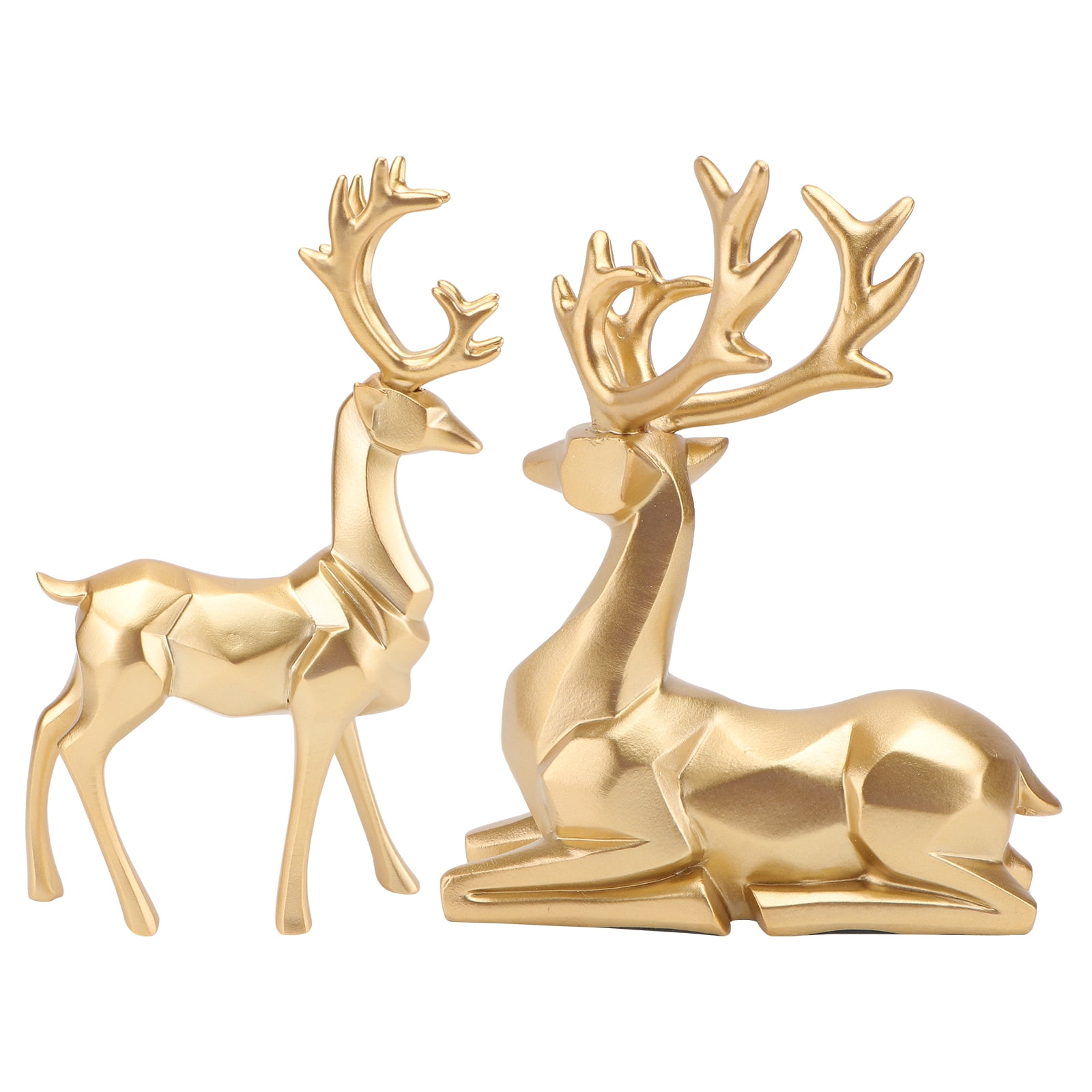 Deer Figurine Elk Ornament Reindeer Tabletop Statue Wedding Desktop ...