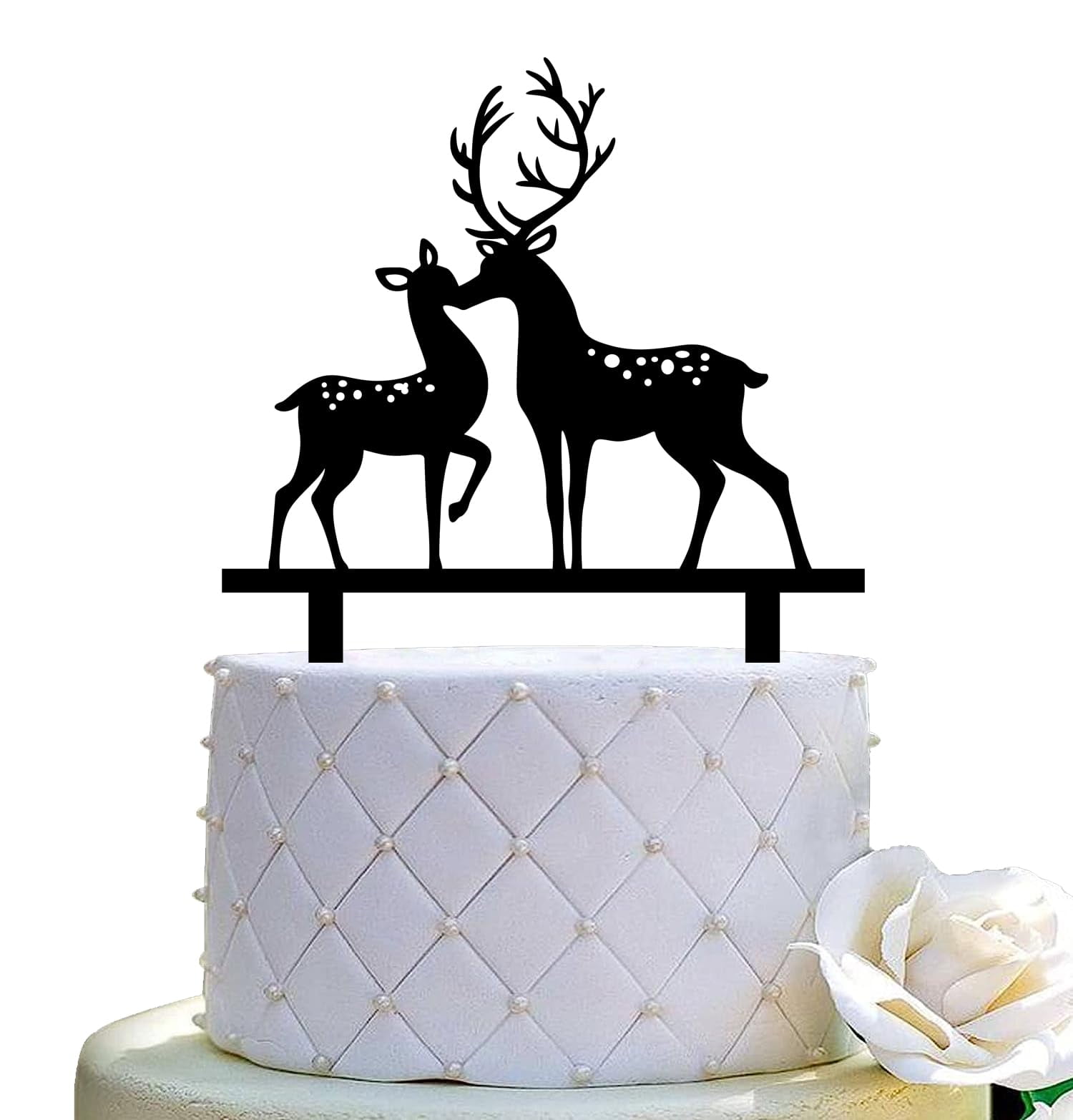 Deer Figurines Cake Toppers Romance Buck RST1 And Doe Wedding Deer Cake Topper Buck And Doe Kiss ...