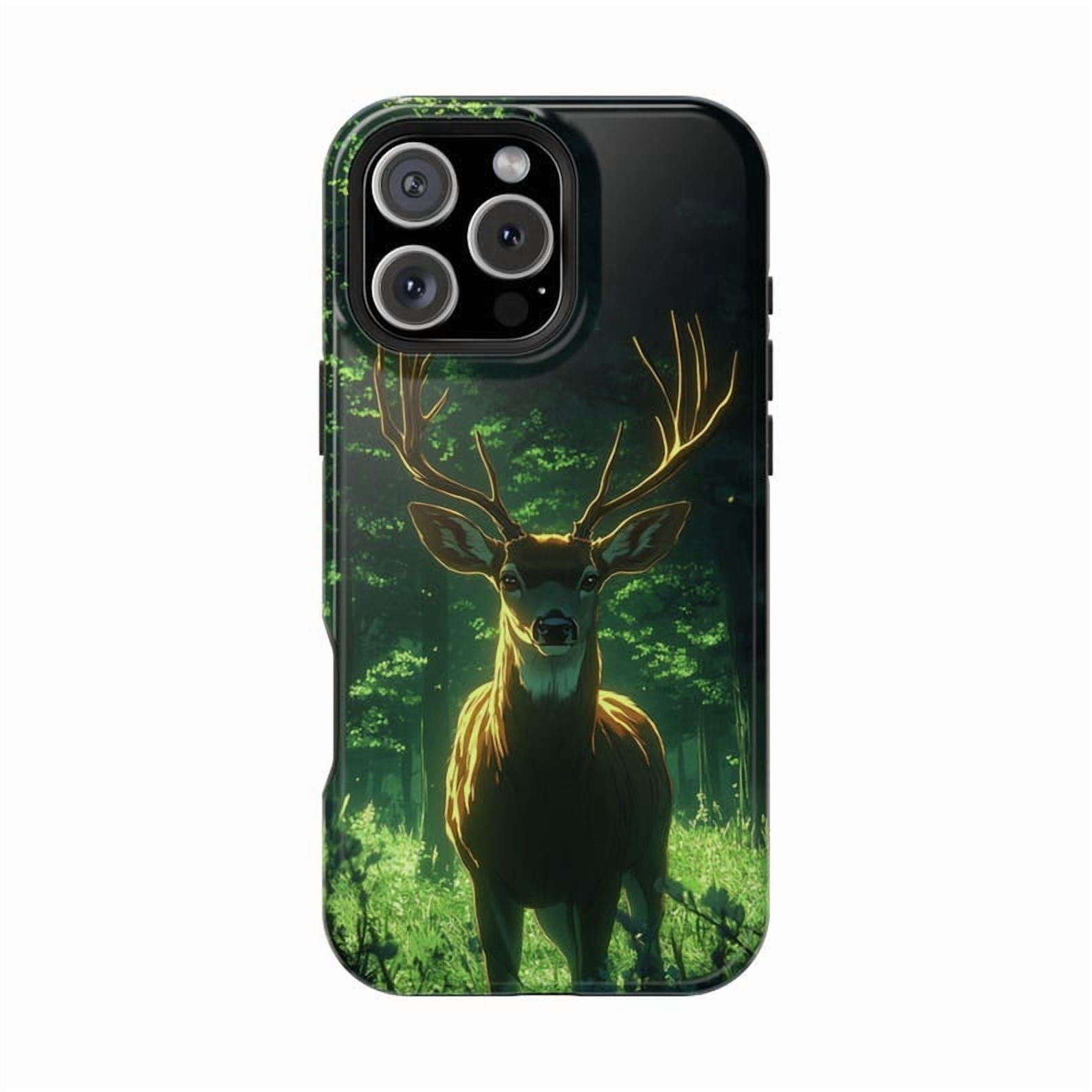 Deer Forest Landscape Artwork Phone Case Digital Nature Scenic Art for ...