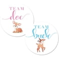 Deer Gender Reveal Stickers, 2inch 40 Team Doe Team Buck Baby Shower ...