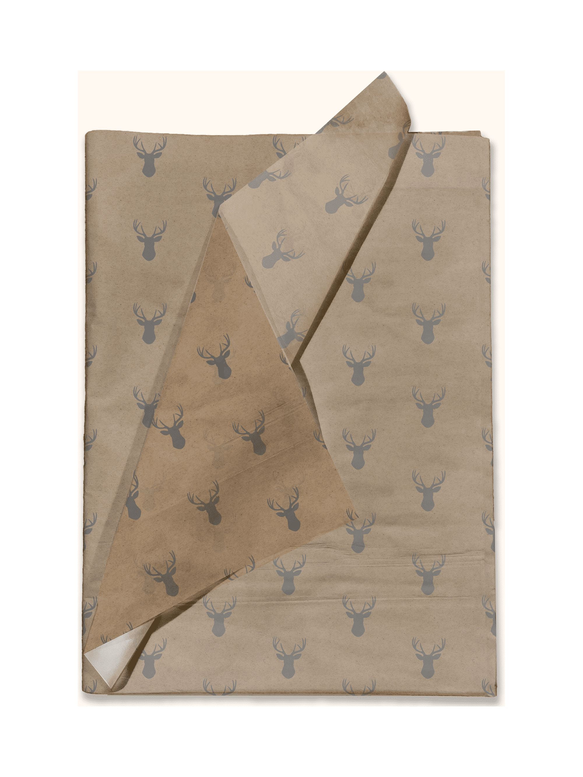 Deer Head Decorative Printed Tissue Paper 24 Sheets of 20"x30 ...