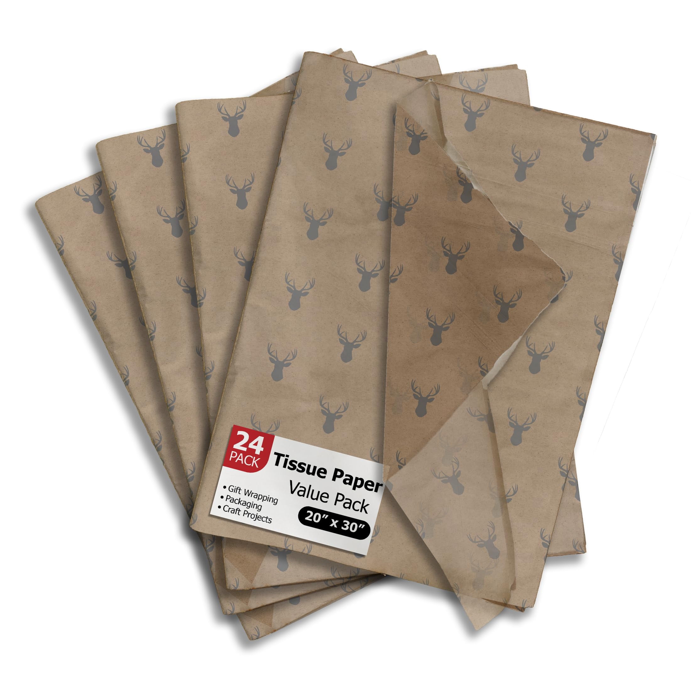 Deer Heads Printed Tissue KEF16 Paper for Gift Bags or Boxes and ...