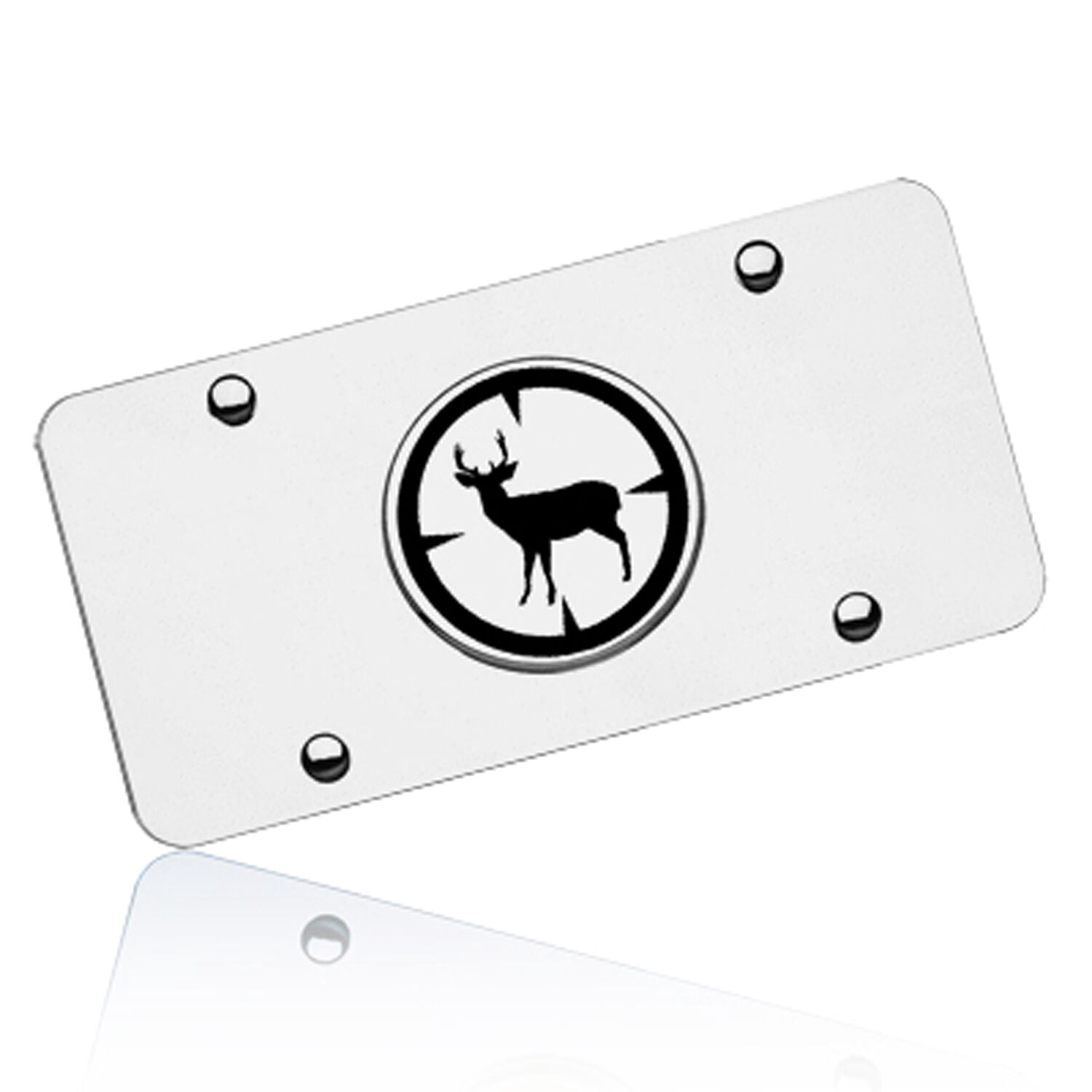 Deer Hunter Chrome Stainless Steel License Plate - Walmart.com