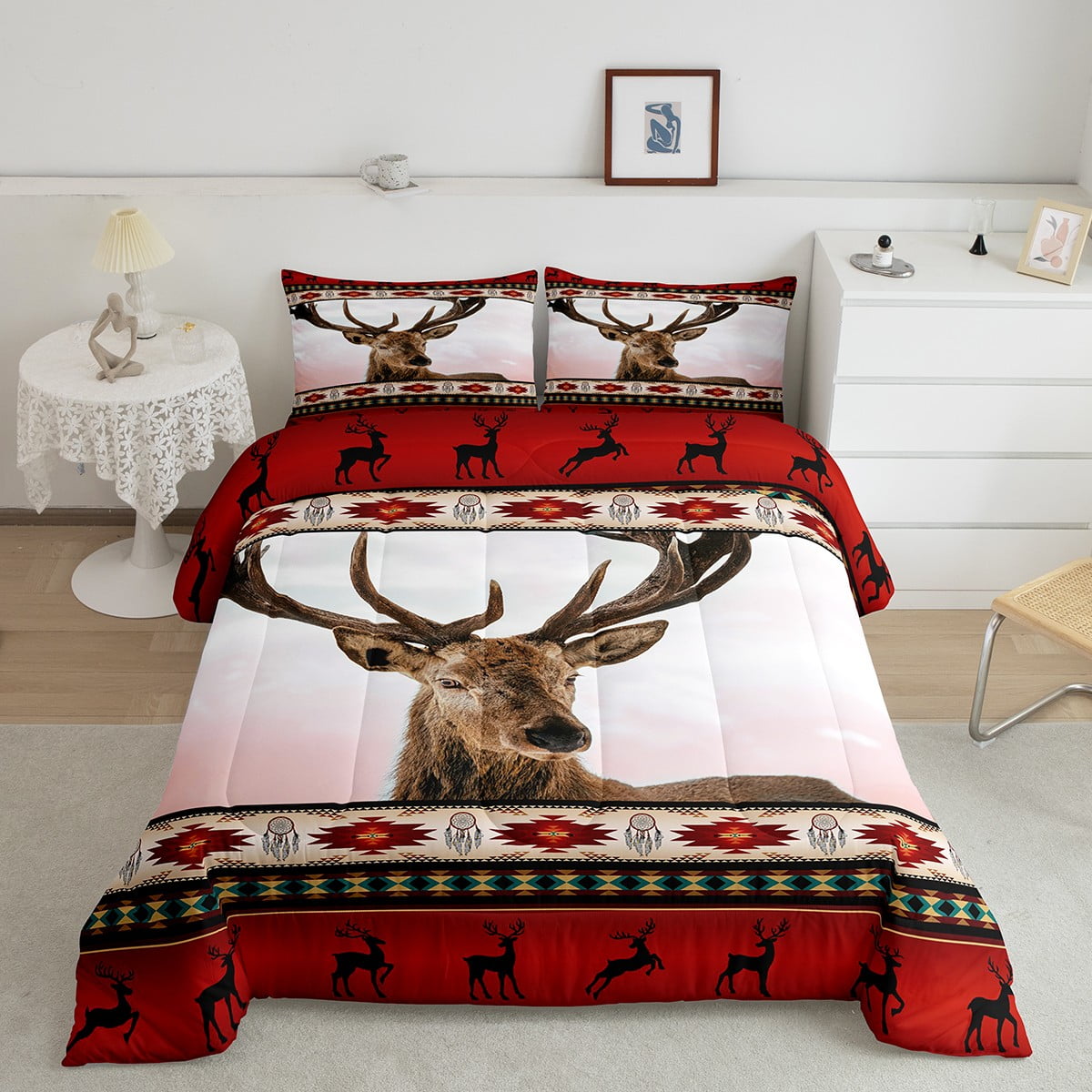 Deer Hunter Comforter Set Full Southwestern Native Aztec Western ...