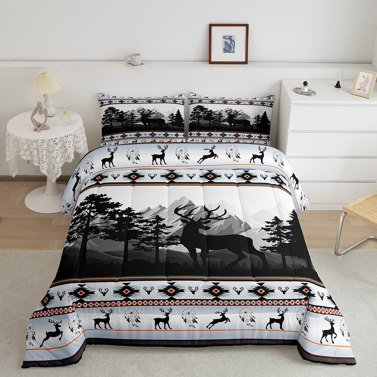 Deer Hunter Comforter Set Twin Southwestern Native Aztec Western ...