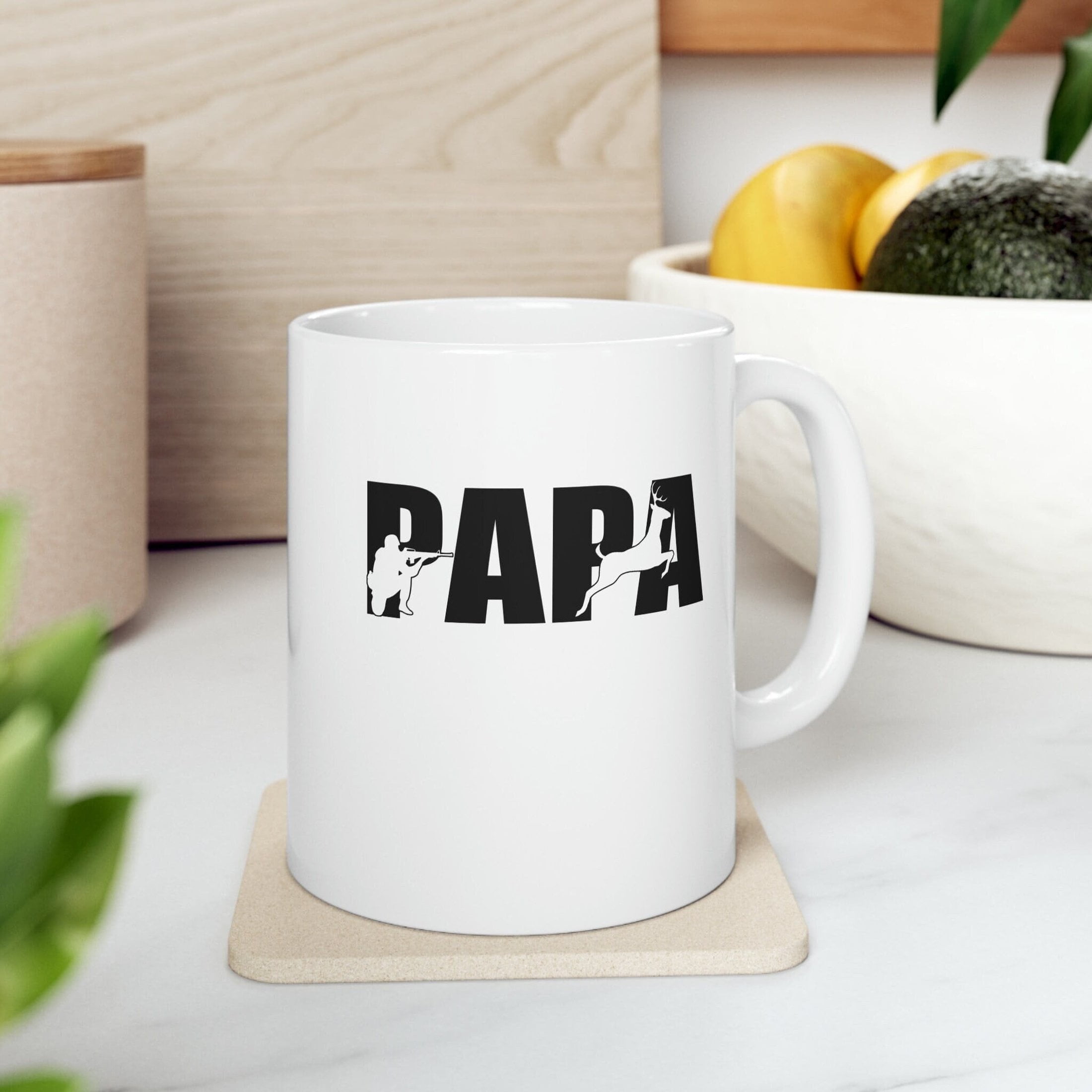 Deer Hunter Mug, Gift For Papa, Hunting Theme Coffee Cup, Dad Mug ...