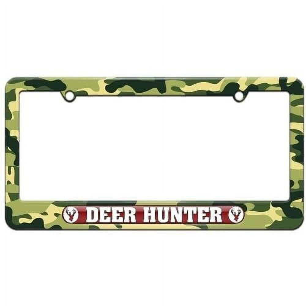 Deer Hunter, Sportsman License Plate Tag Frame, Camouflage Design ...