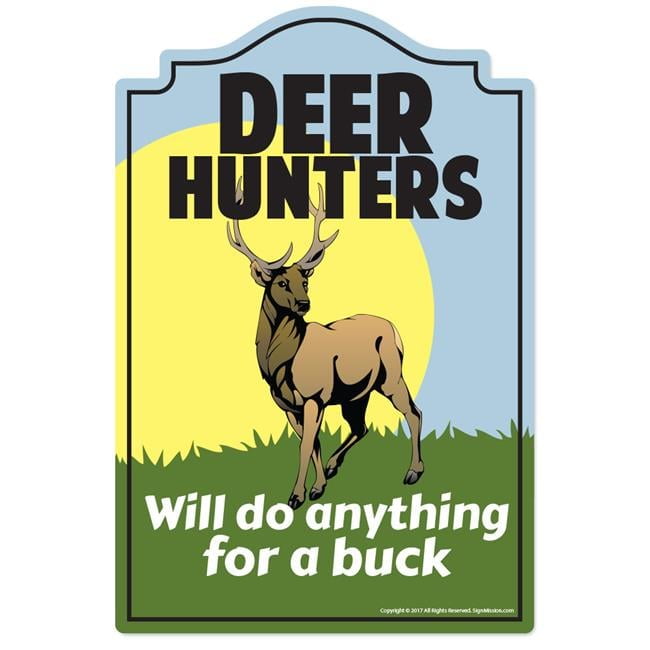 Deer Hunters Novelty Sign - Walmart.com