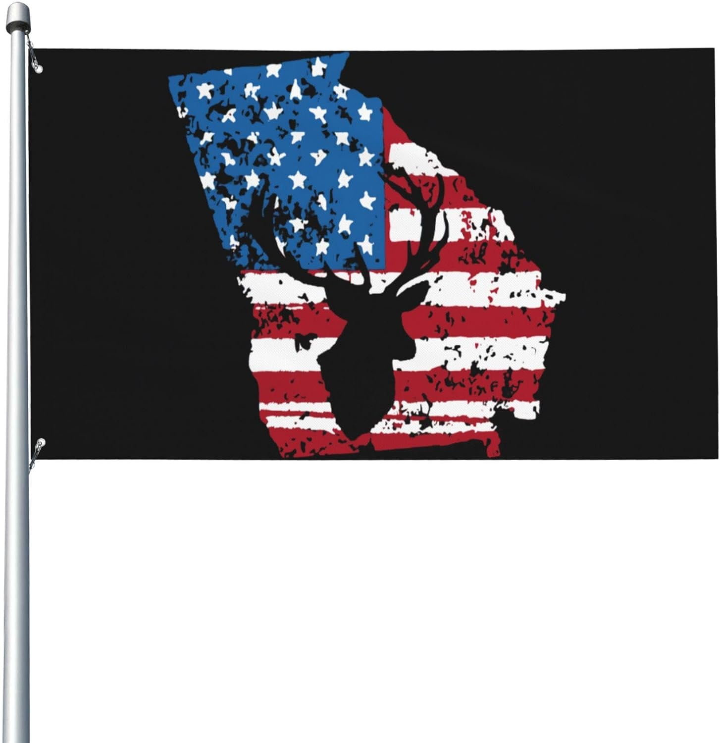 Deer Hunting American Flag Outdoor Garden Flag Breeze Flag Home House ...