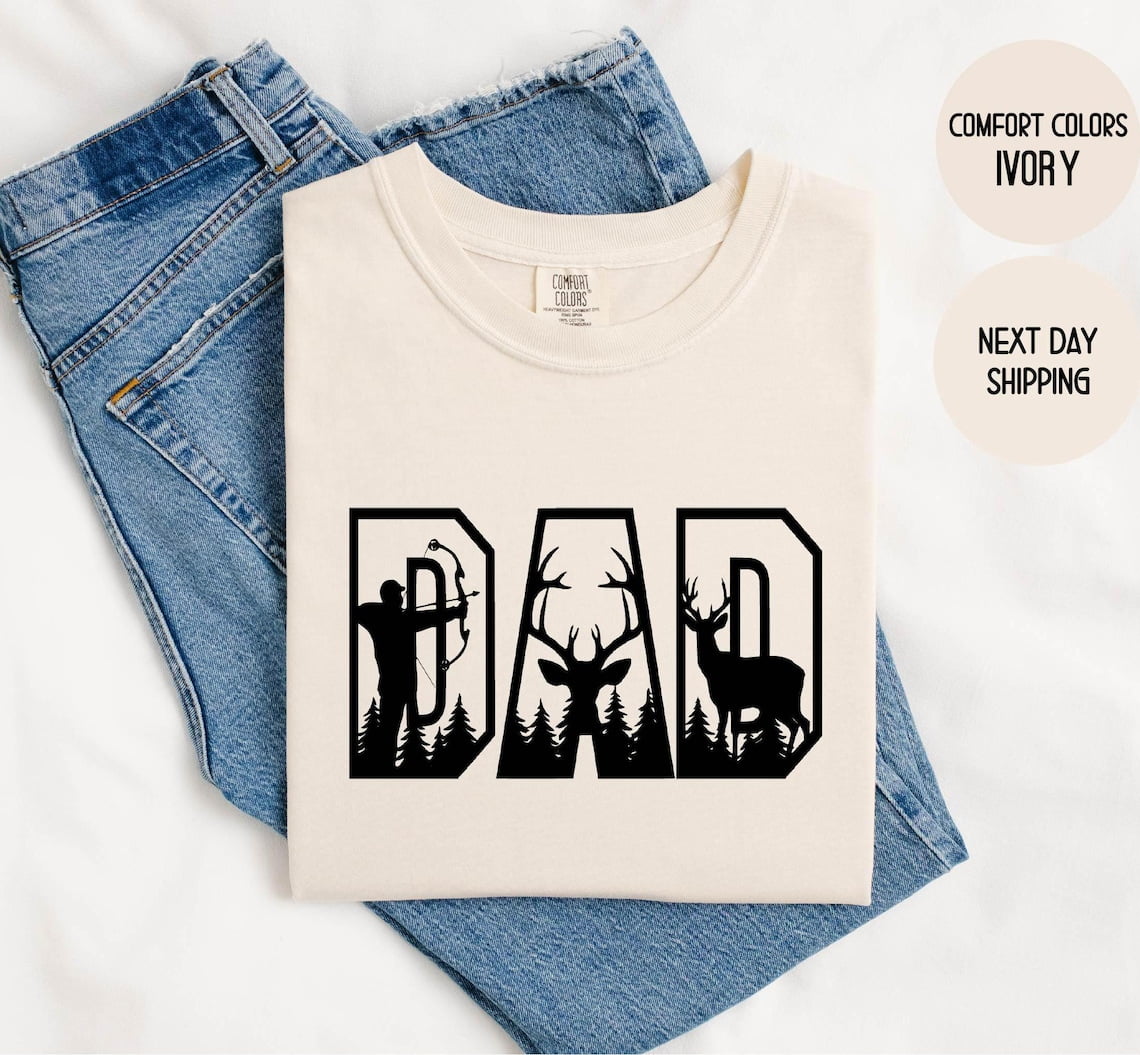 Deer Hunting Dad Shirt, Camo Hat Buck Shirt, Deer Shirt Men, Hunting ...