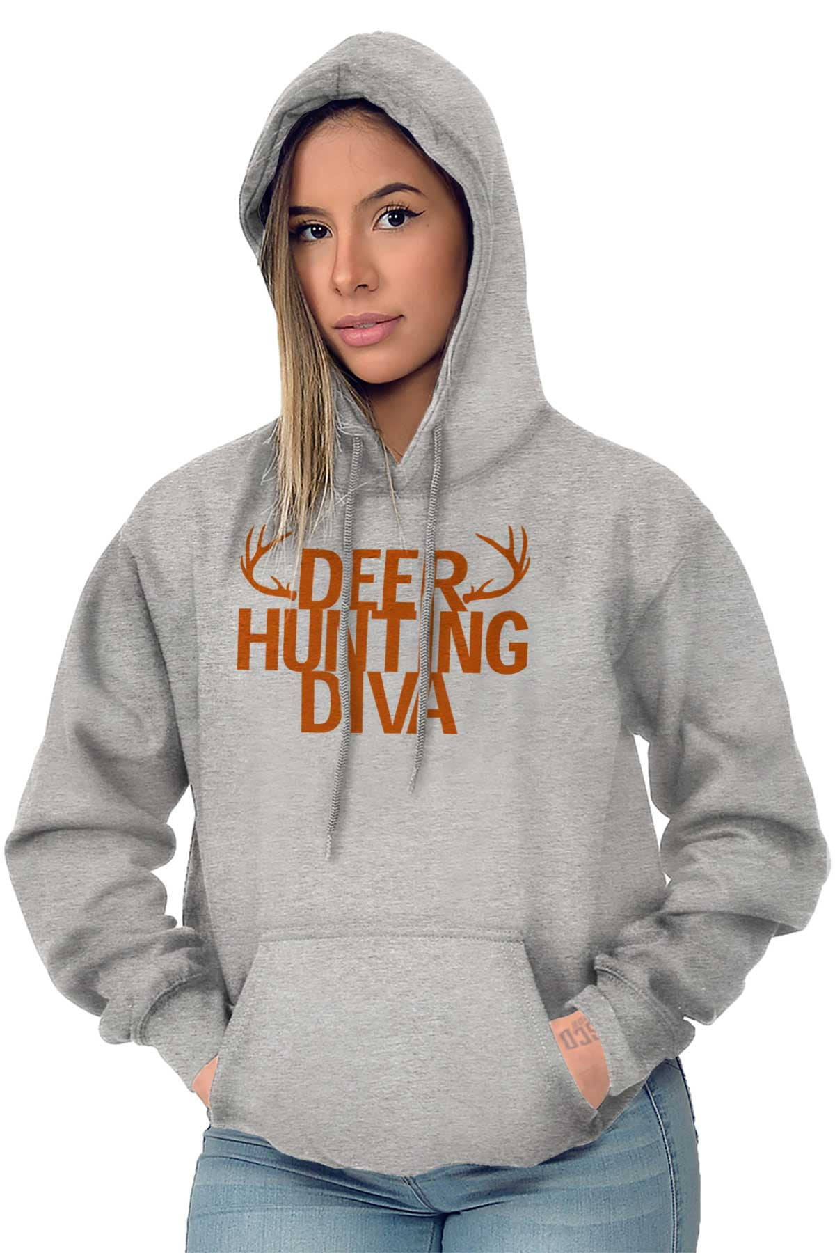Deer Hunting Diva Antler Season Women Plus Size Hoodie Brisco Brands 4X - Walmart.com