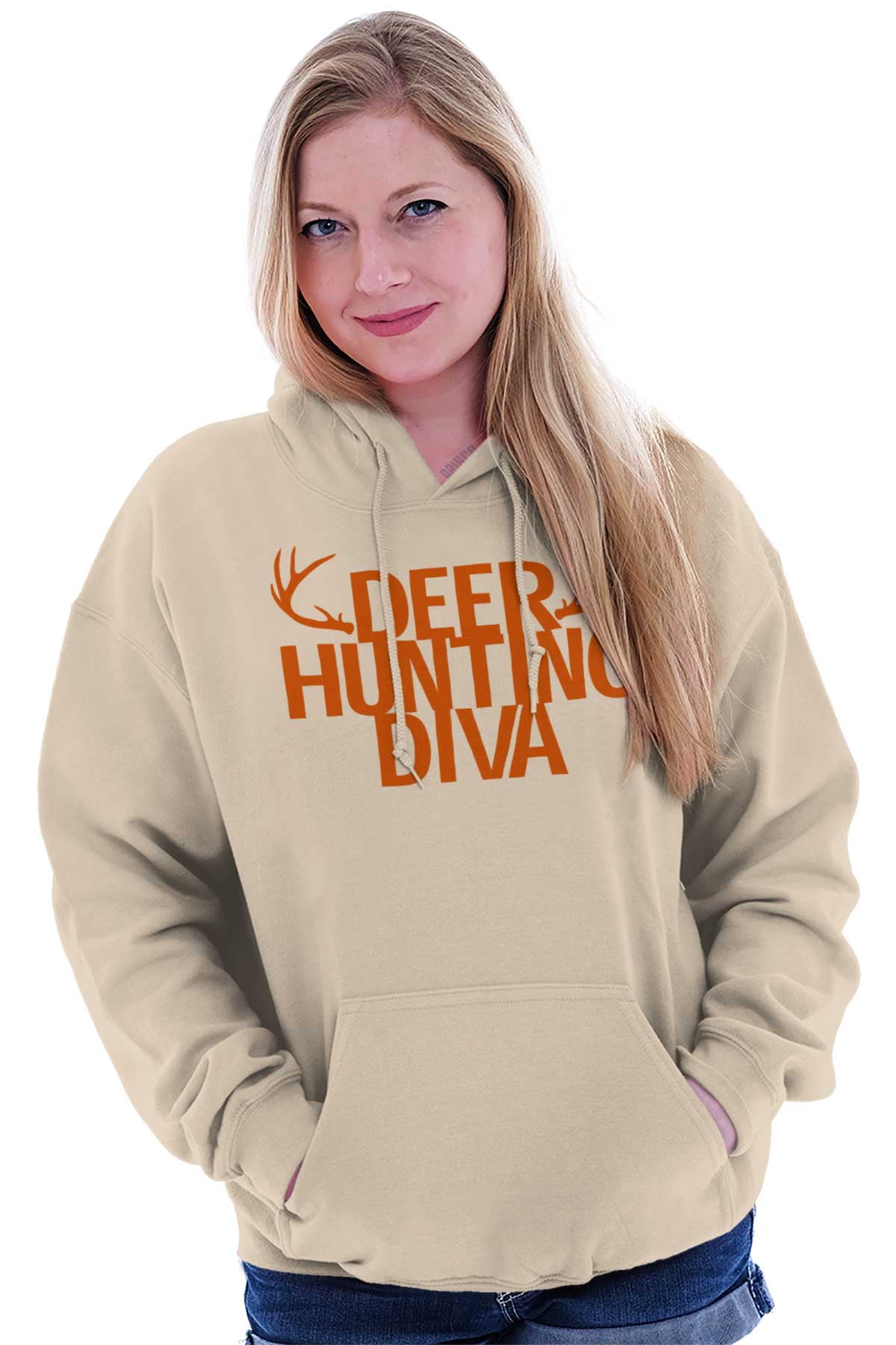 Deer Hunting Diva Antler Season Hoodie Sweatshirt Women Brisco Brands M - Walmart.com
