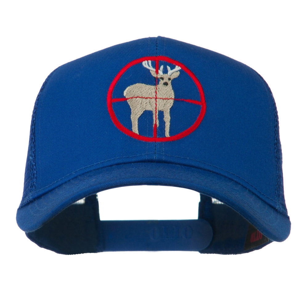 Deer Hunting Embroidered Mesh Back Cap - Royal OSFM - Walmart.com