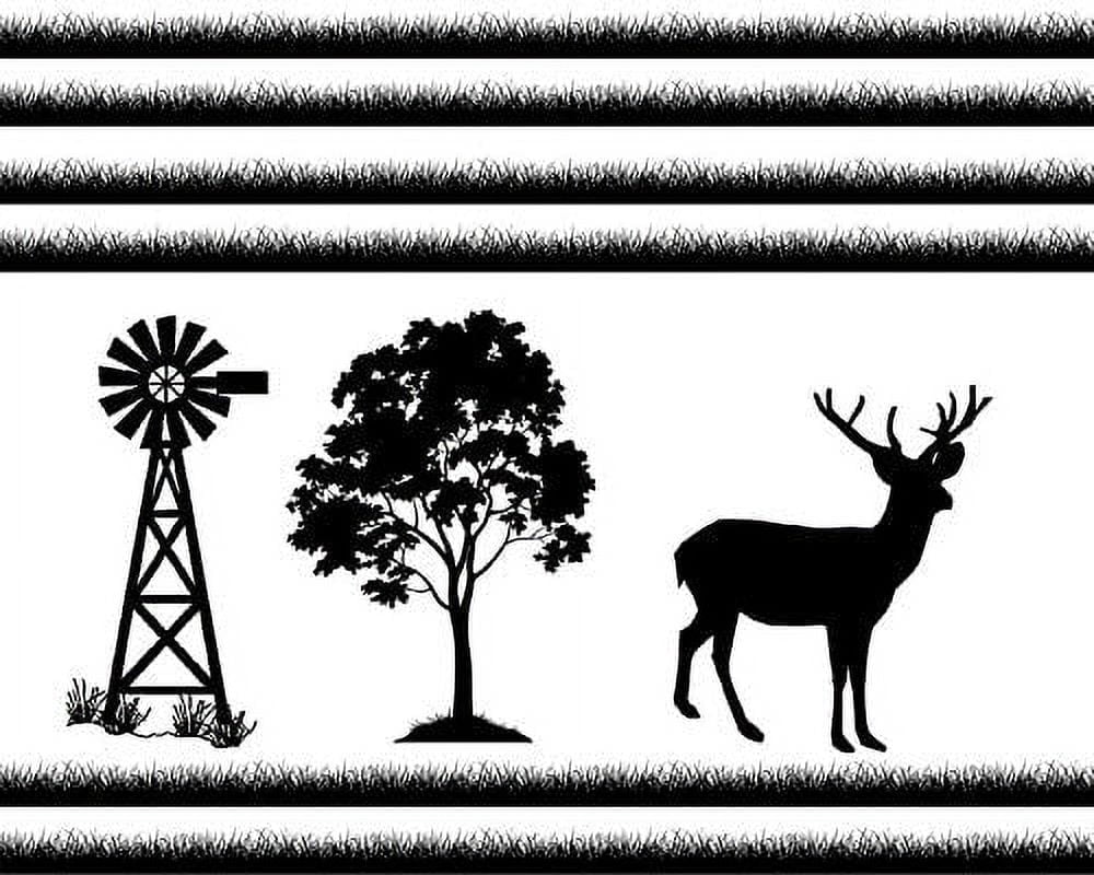 Deer Hunting Farm Birthday Edible Image Cake Topper For Half Sheet Cake ...