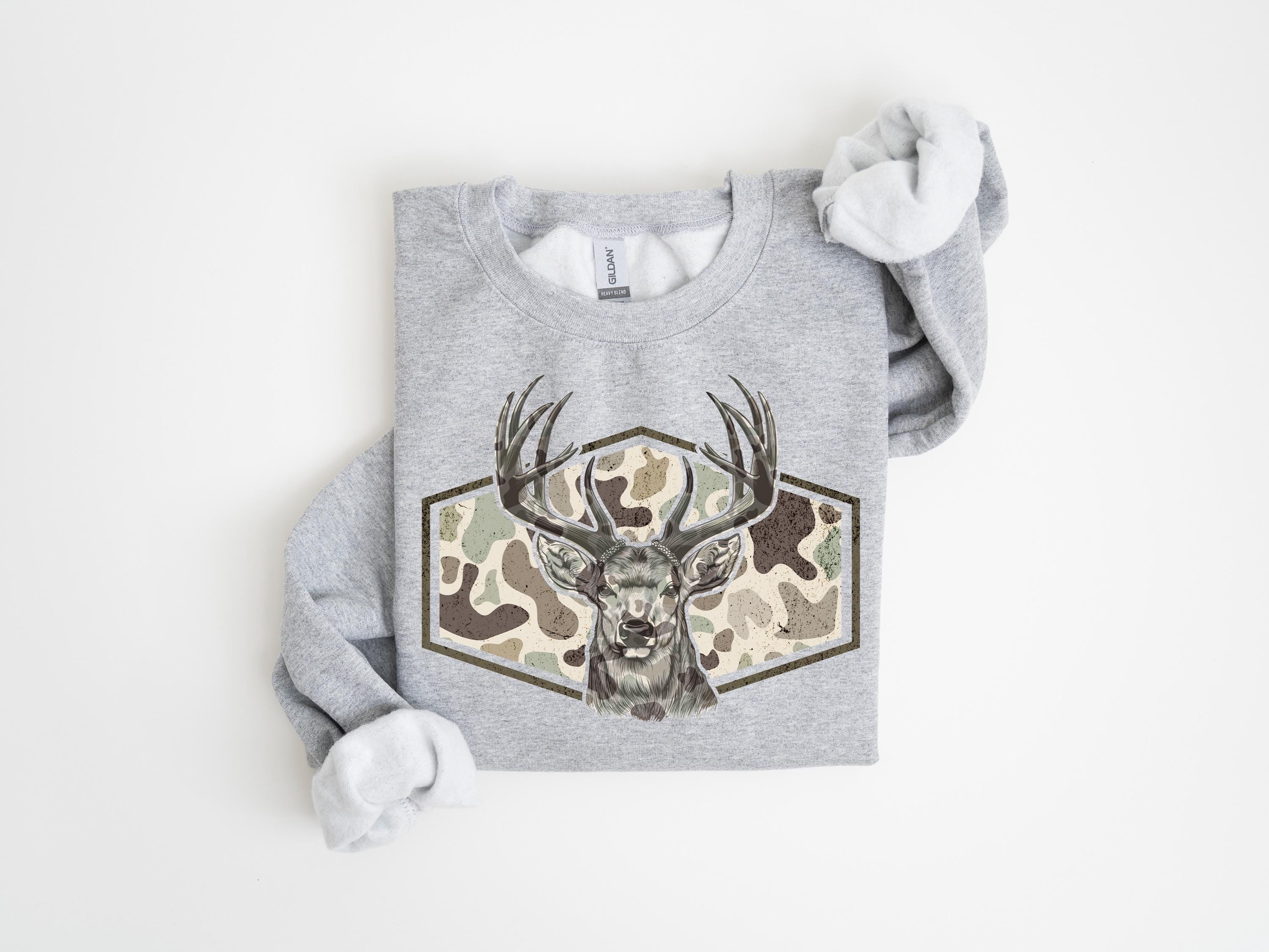 Deer Hunting Hunter Sweatshirt, Hunting Lover's Shirt, Wildlife ...