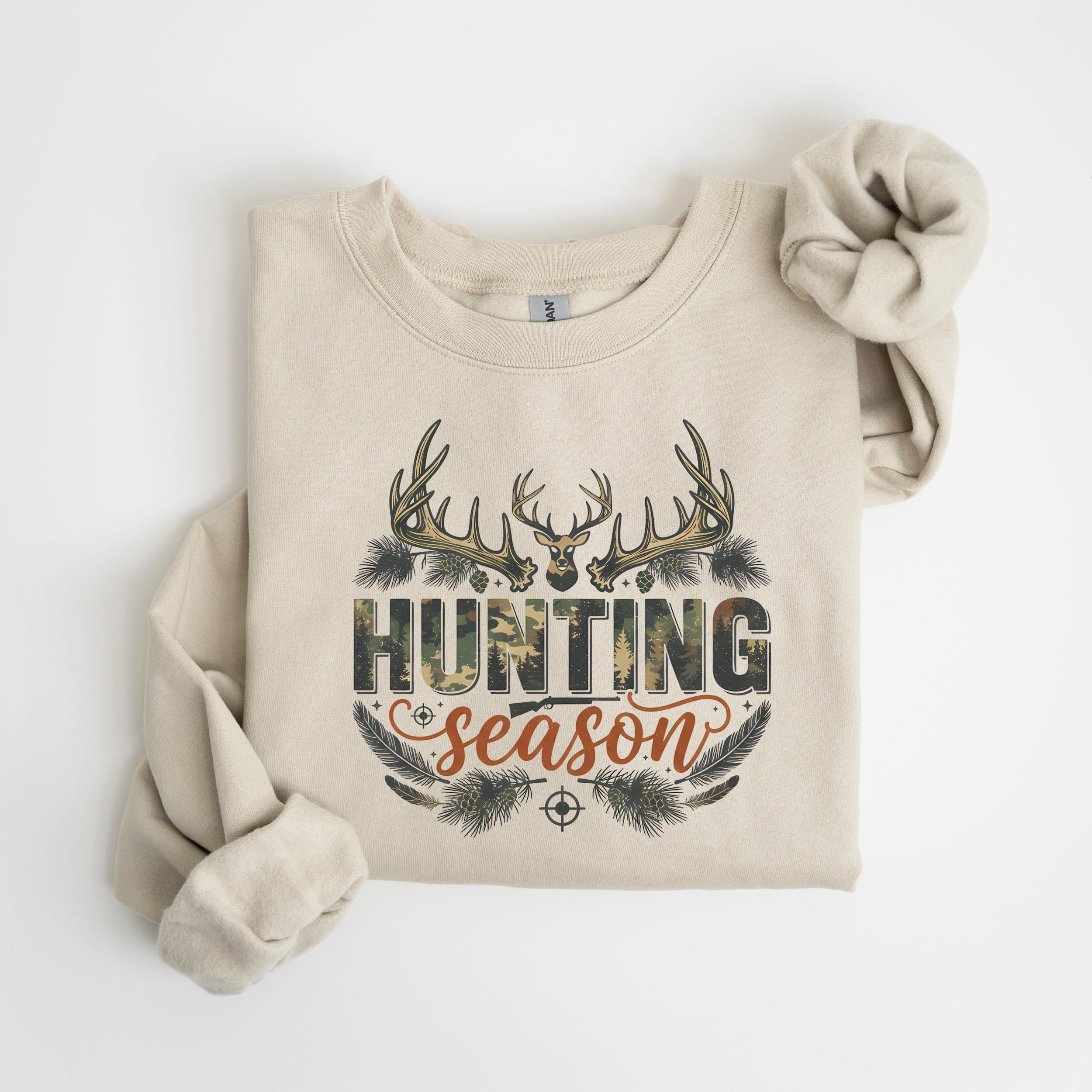 Deer Hunting Season Camouflage Sweatshirt; T-shirt, Deer Camo Tee, Gift ...
