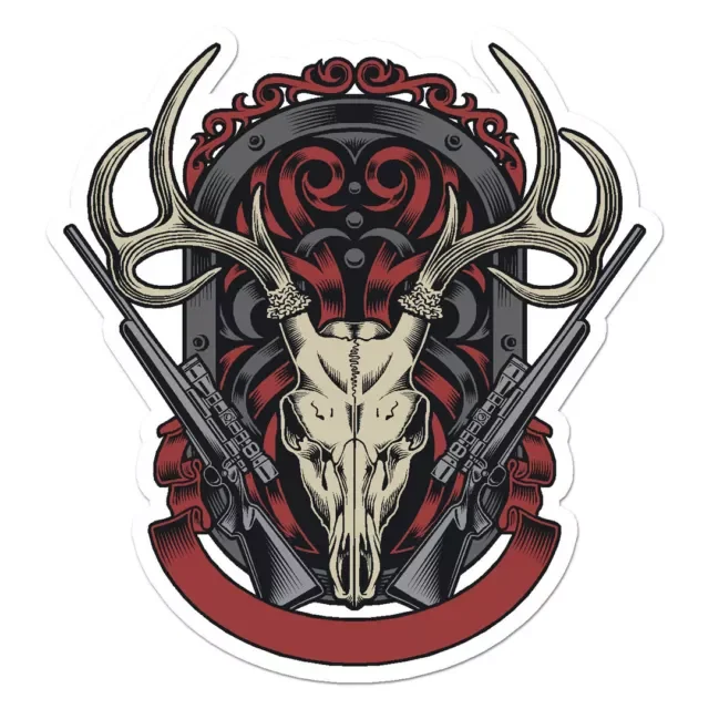 Deer Hunting Skull Rack Sticker Phone Decal Water Bottle Stickers Car ...