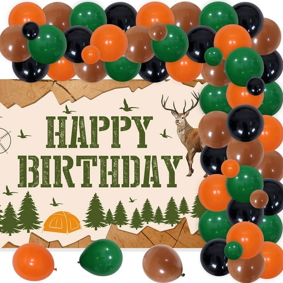 Deer Hunting Theme Birthday Party Decorations Set, Hunting Party ...