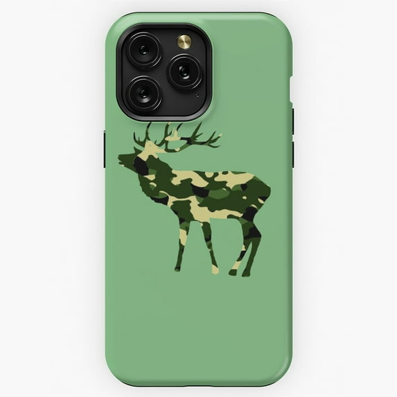 Deer In Camouflage Color Nature Pattern Design iPhone Case 17 through ...