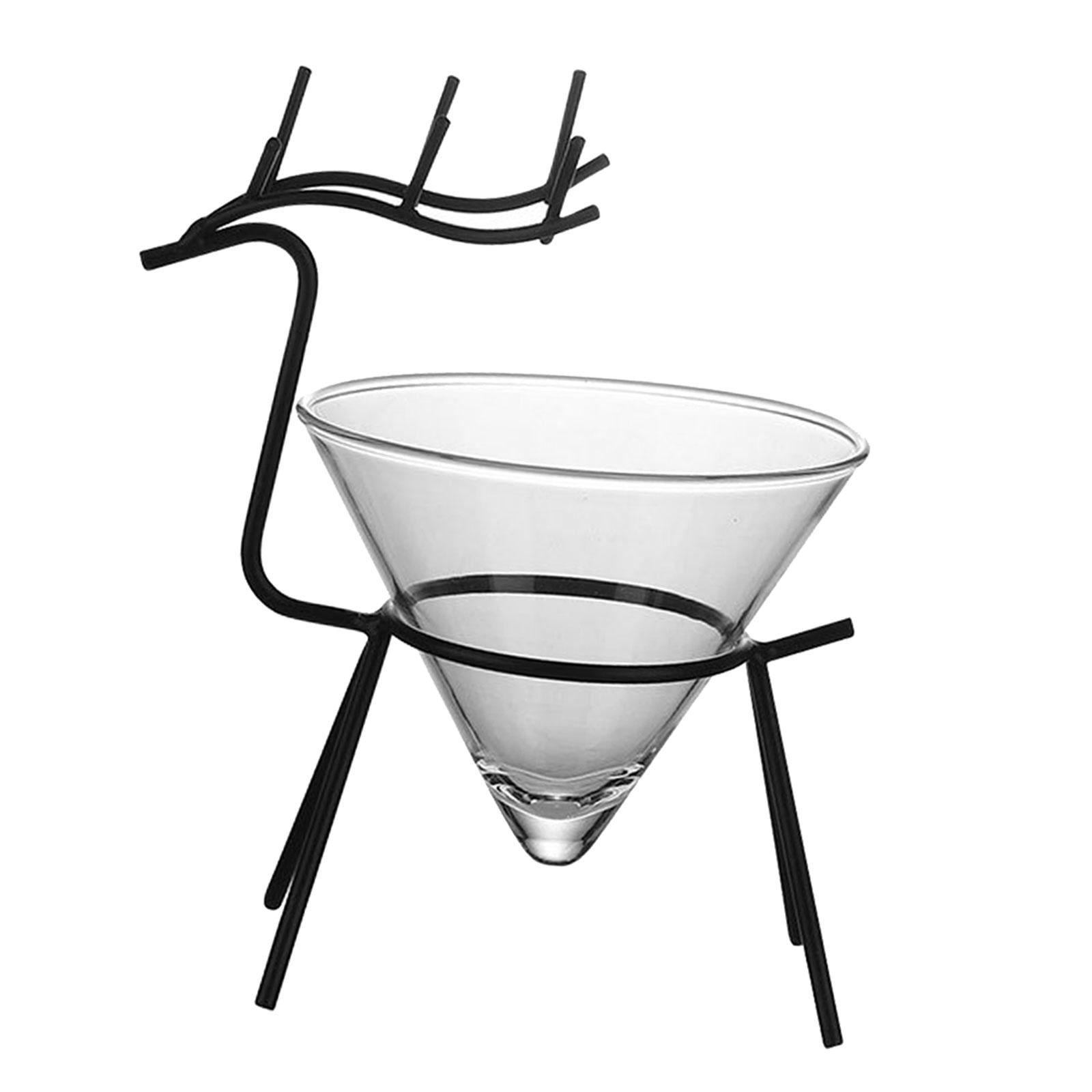 Deer Iron Glass Drinking Cup Reusable Iron Wrought Tea Mug Clear ...