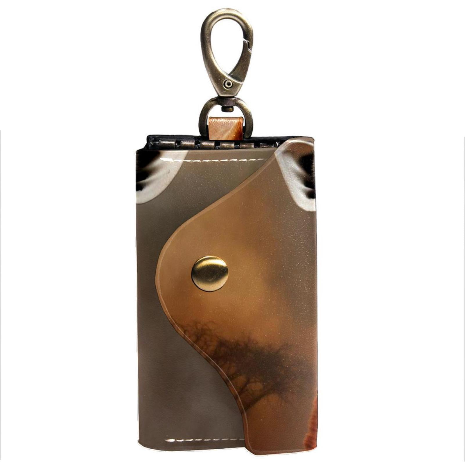 Deer Key Holder Car Key Case ID Card Holder Wallet with 6 Hooks and ...