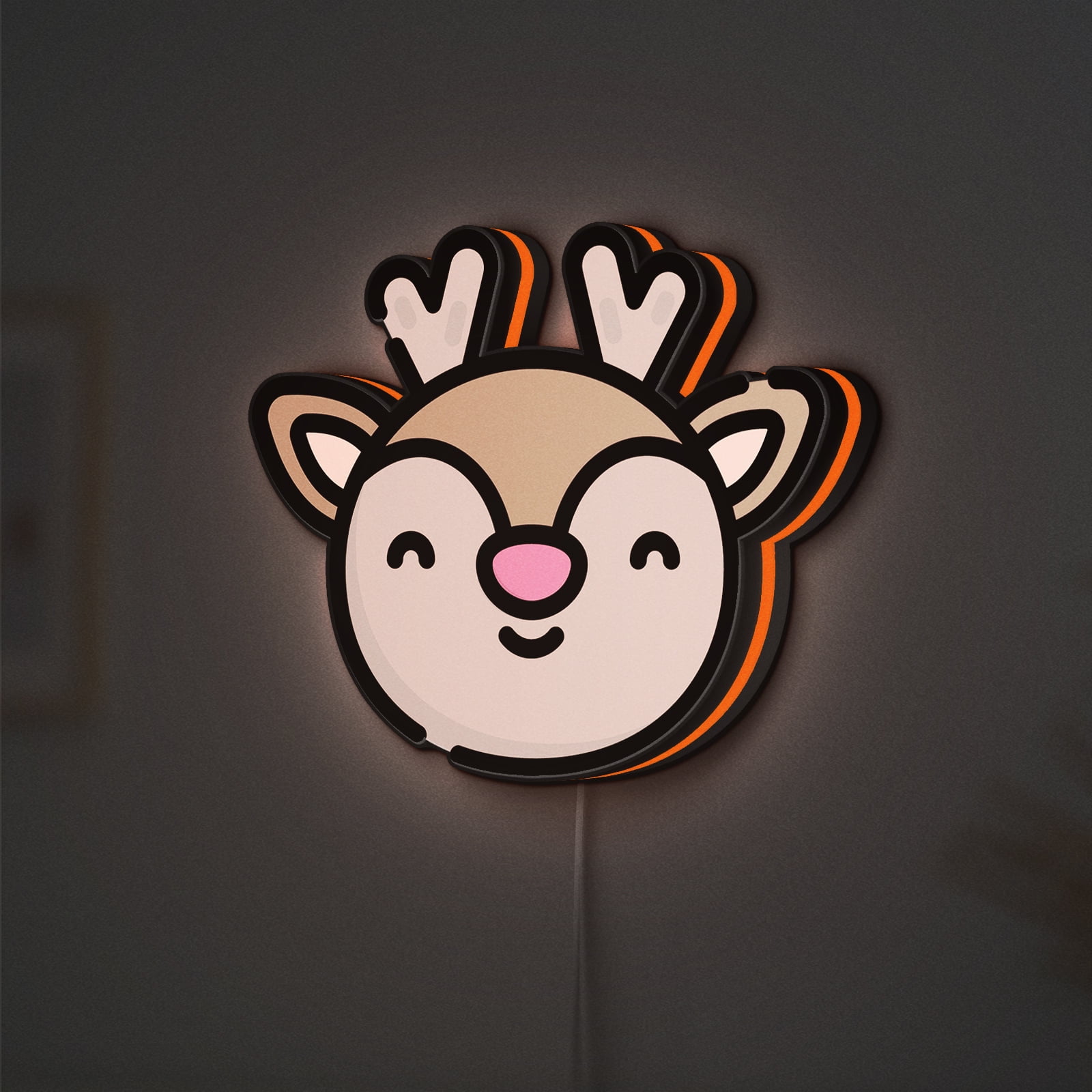 Deer LED Lightbox - Christmas Winter Reindeer Mammal Decor, Custom Led ...