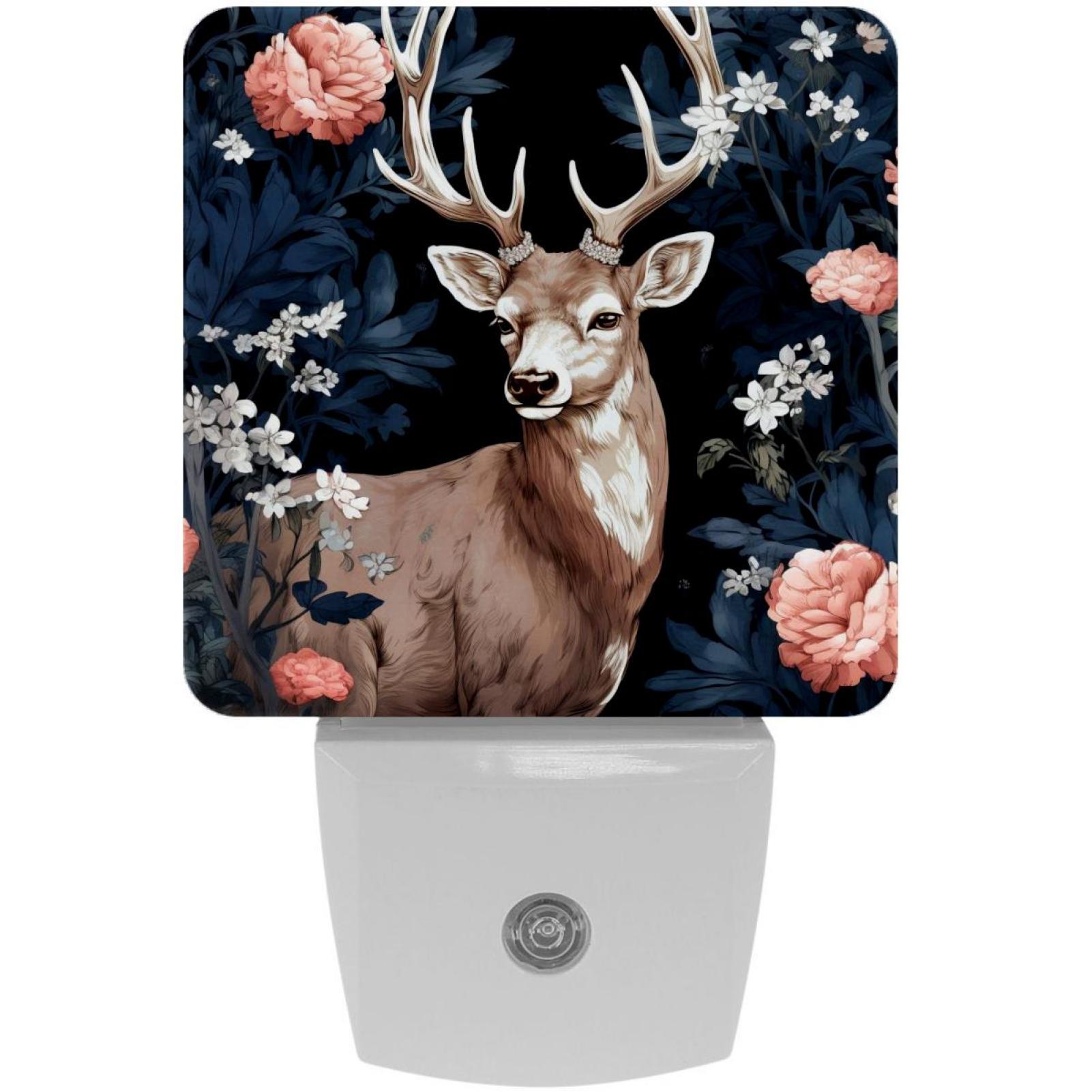 Deer LED Square Night Light - Small and Bright Square-shaped LED Night ...