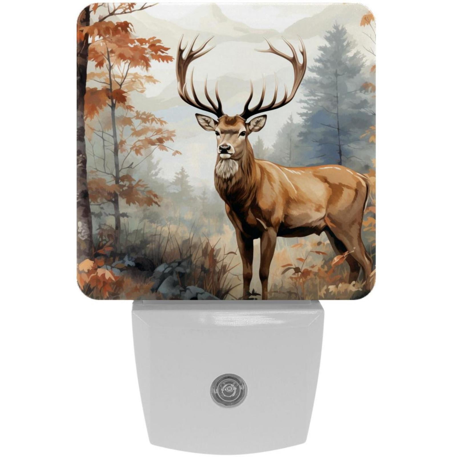 Deer LED Square Night Light - Small and Bright Square-shaped LED Night ...