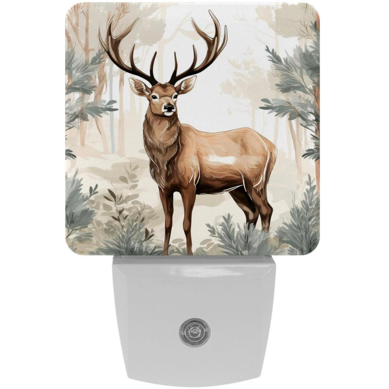 Deer LED Square Night Lights - Bright and Compact Bedroom or Bathroom ...