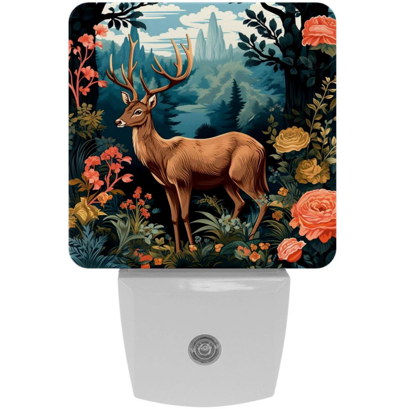 Deer LED Square Night Lights - Energy Efficient and Stylish Bedroom ...