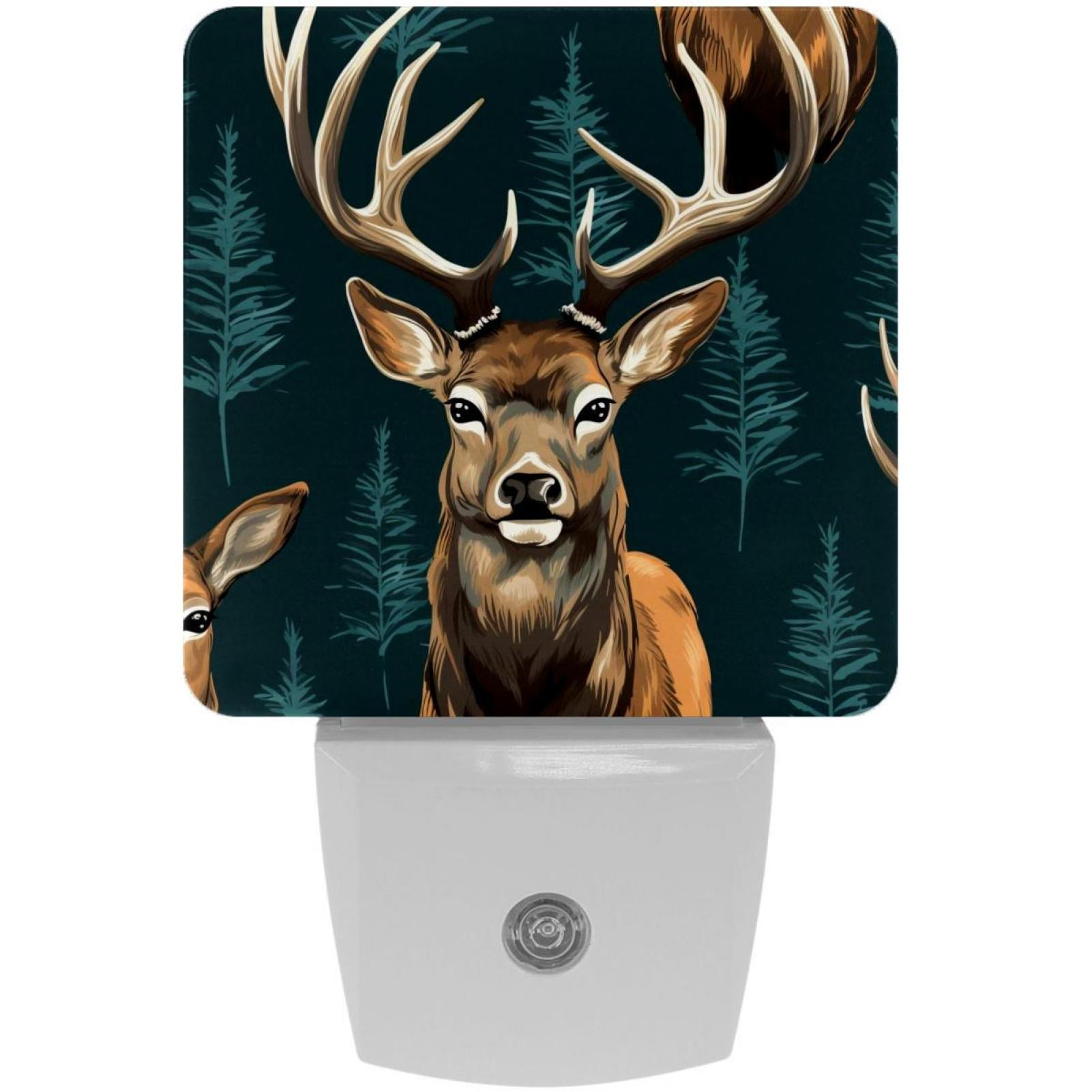 Deer LED Square Night Lights - Energy Efficient and Stylish Bedroom ...