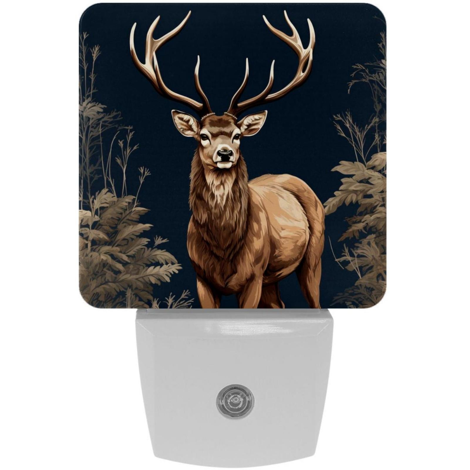 Deer LED Square Night Lights - Modern Design, Soft Glow, Energy ...