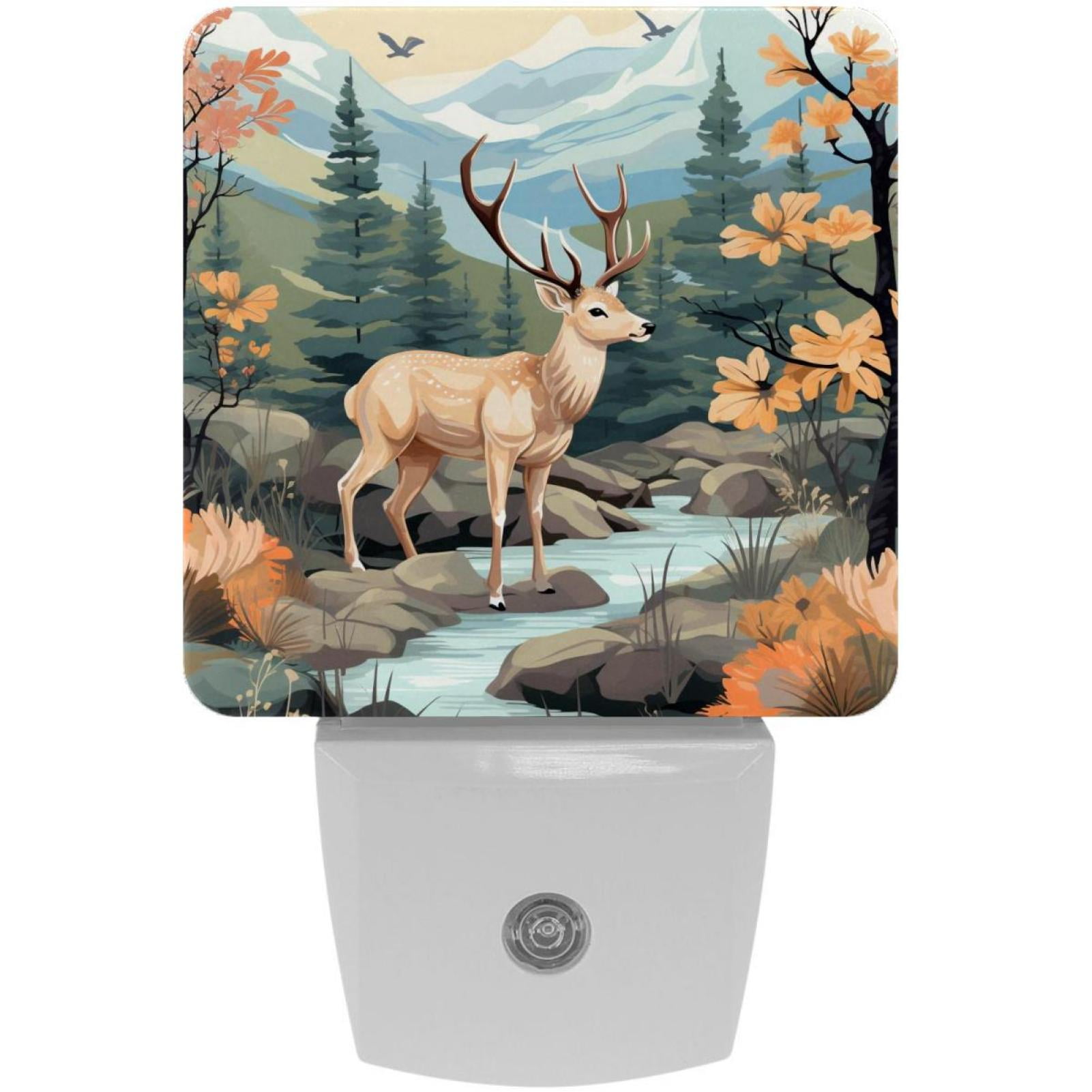 Deer LED Square Night Lights - Small and Bright Illumination for Your ...