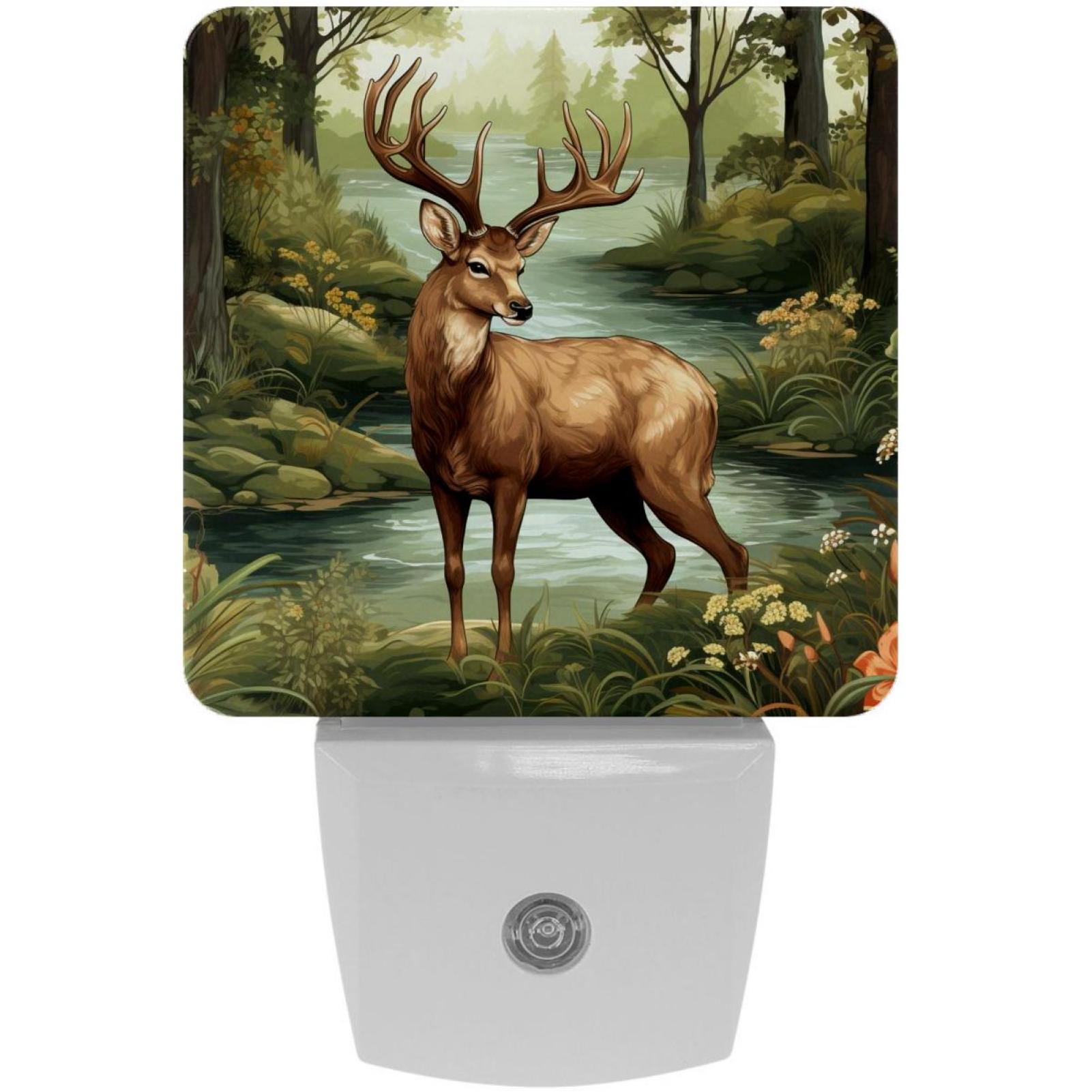 Deer LED Square Night Lights - Small and Stylish Energy-Saving Lamps ...