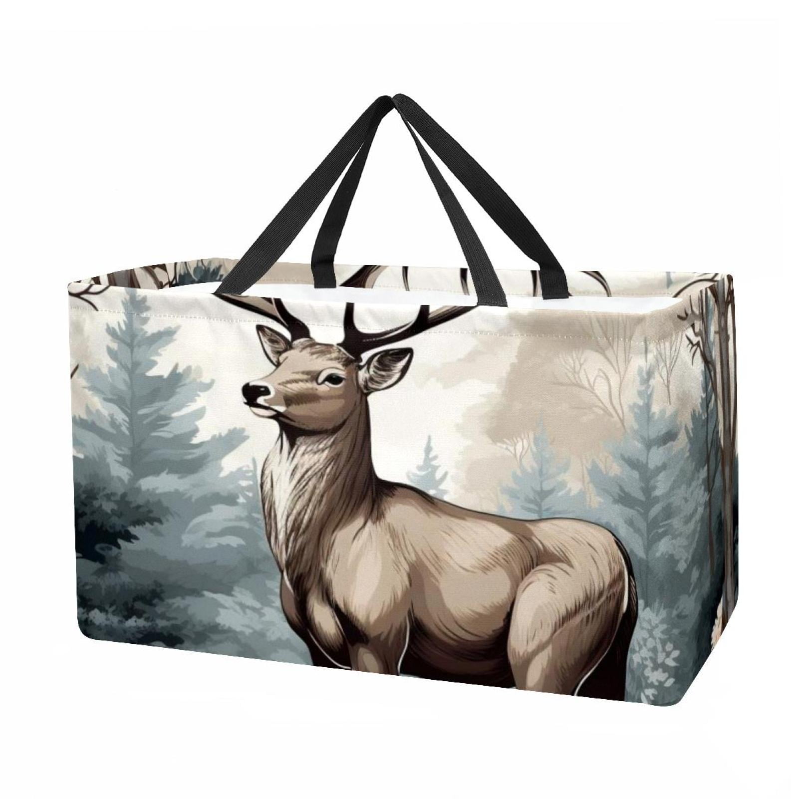 Deer Large Capacity Reinforced Oxford Cloth Storage Bin - Reusable ...