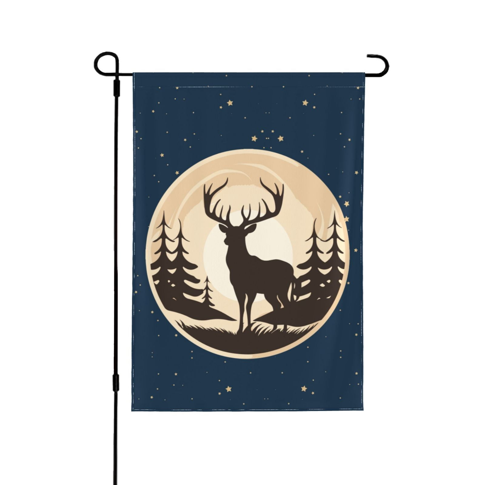 Deer Logo Garden Flag 12.5x18 Inch Double Sided Decorations Outdoor ...