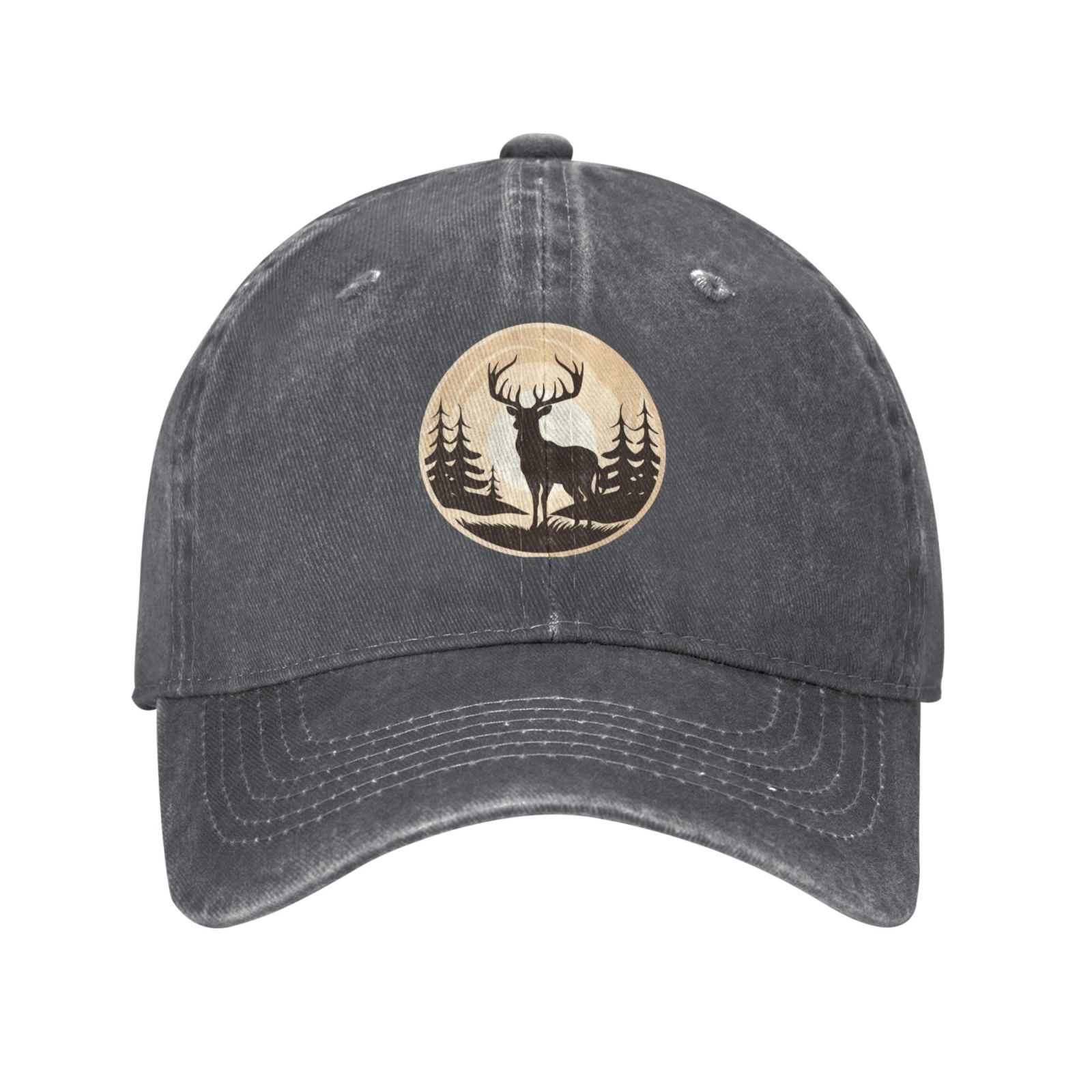 Deer Logo Unisex Adult Washed Denim Cotton Sport Outdoor Baseball Cap ...