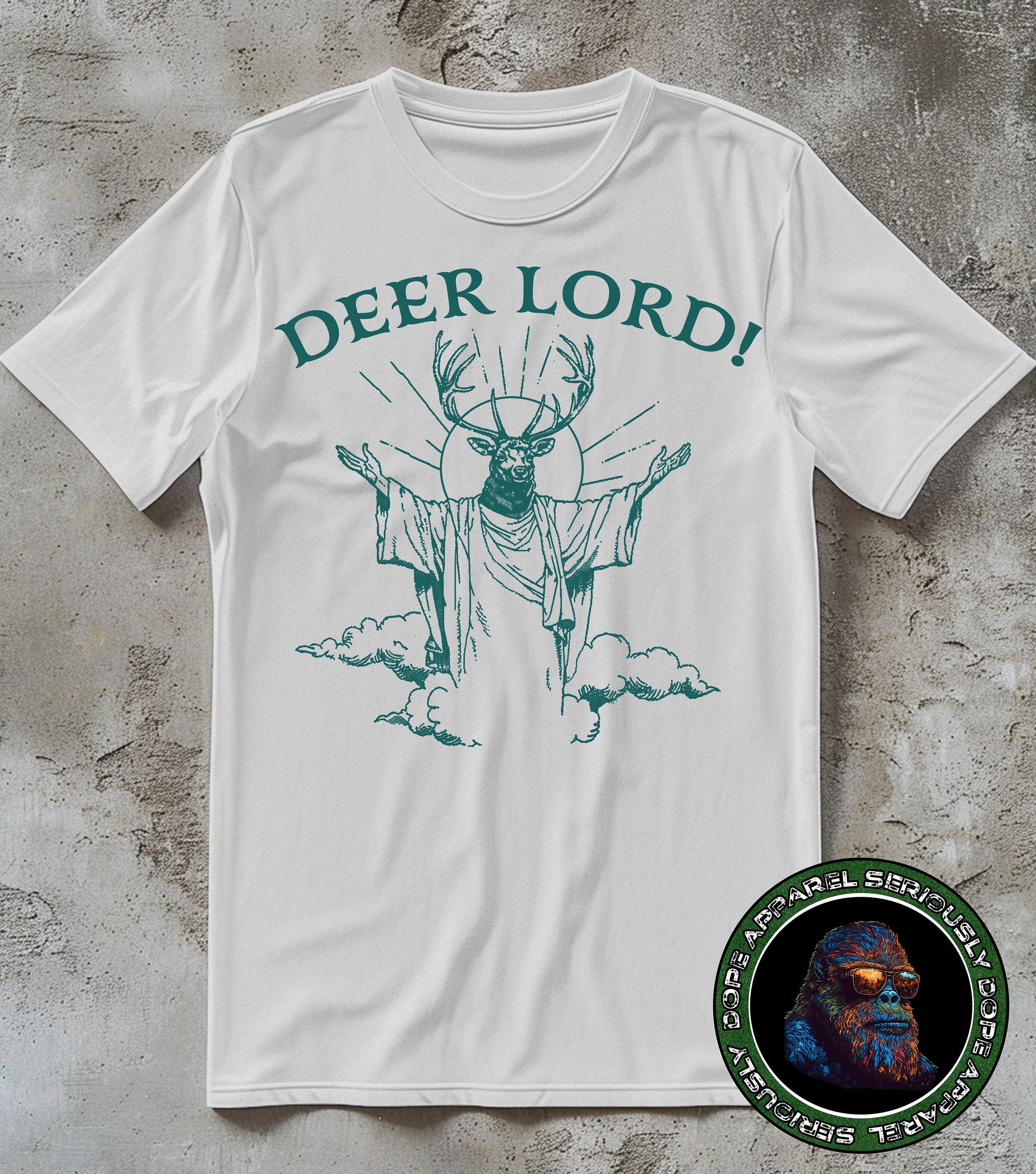 Deer Lord Funny Hunting Tee – Jesus Animal Pun Gag Gift Hunter T-Shirt ...