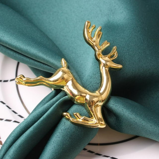 Deer Napkin Rings Christmas Napkin Ring Holders Reindeer Napkin Buckle ...