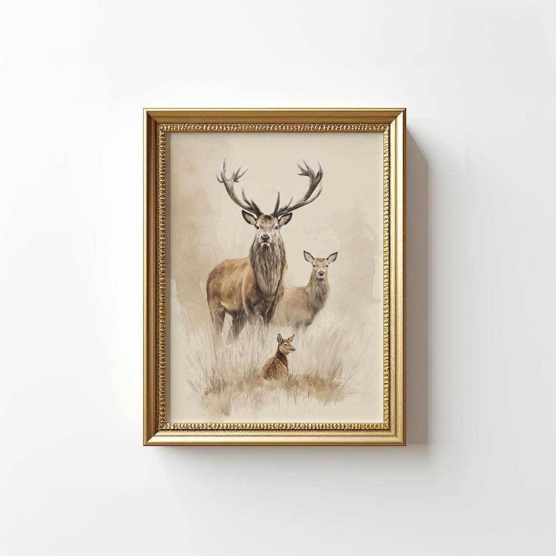 Deer Nursery Woodland Print Neutral Woodland Nursery Decor Rustic Deer ...