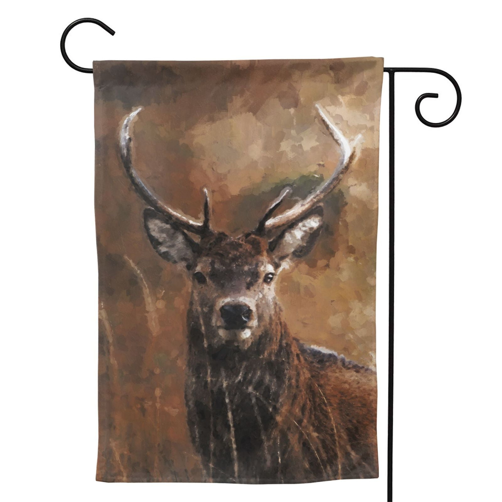 Deer Oil Painting Garden Flag 12.5"X18" Outdoor Indoor Garden Decor ...
