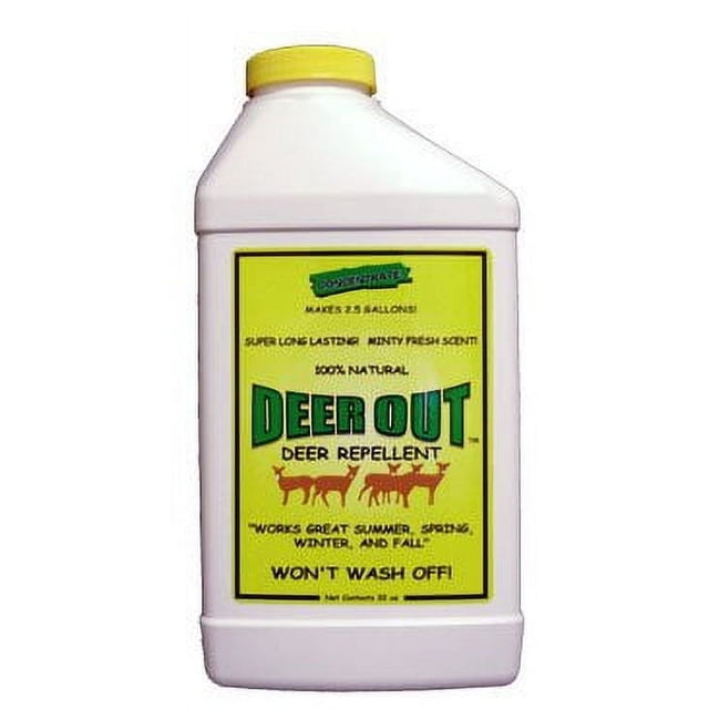 Deer Out 32oz All-Natural Deer Repellent Concentrate, Long-Lasting ...