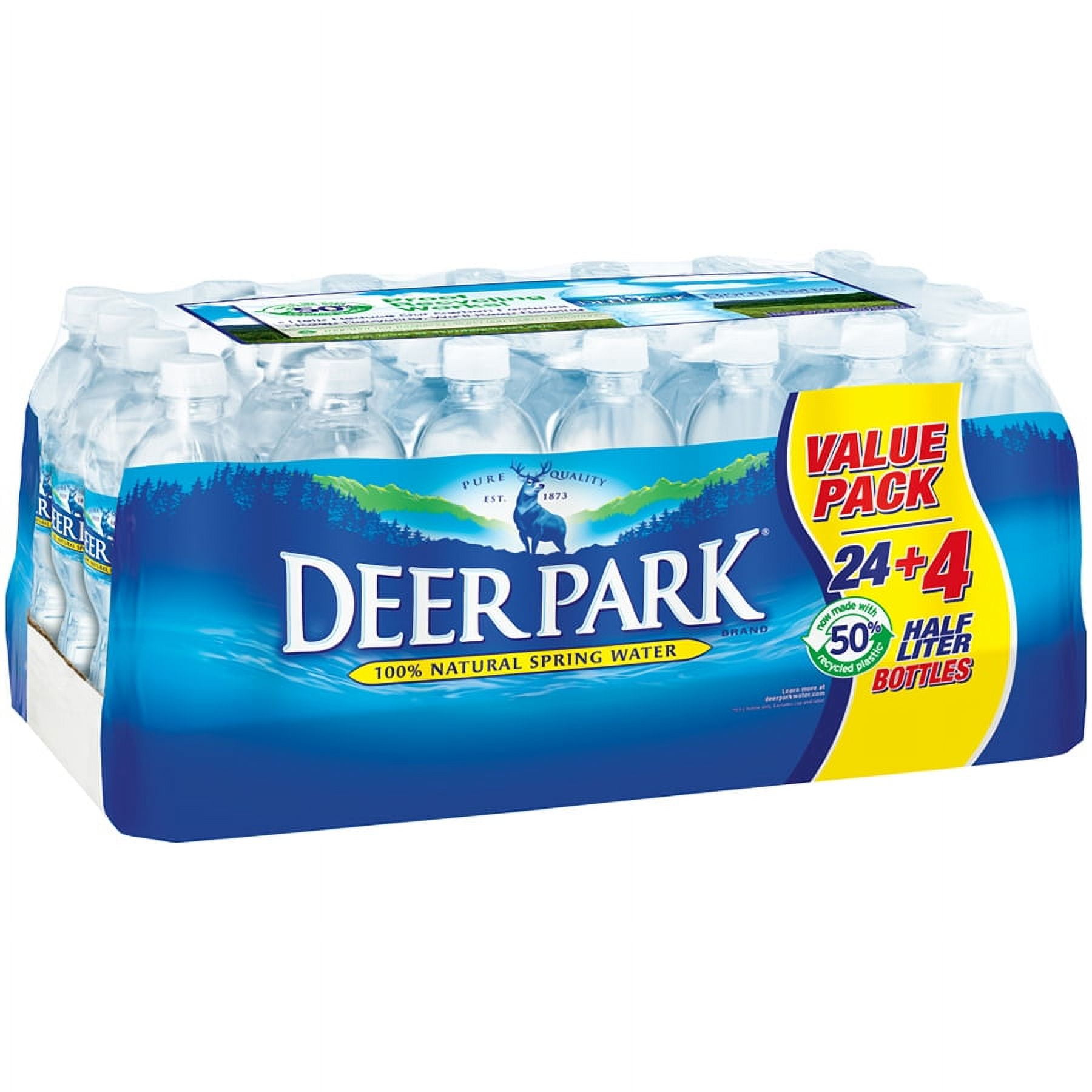 Deer Pack Natural Spring Water Value Pack +4 Bottles 16.9 Fl. Oz. 28 ...