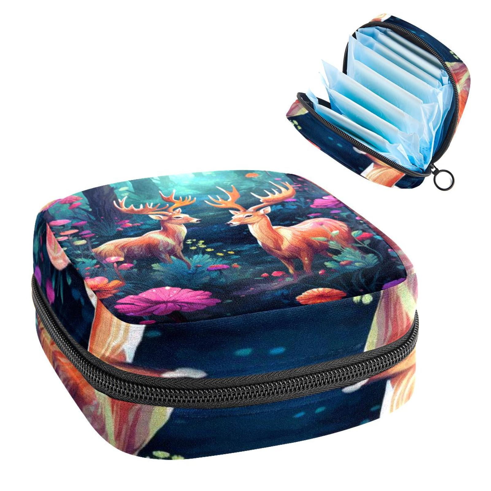 Deer Pad Bag Period Pouch Travel Pouch Women Small Stationary Pouch ...