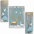 Deer Paintings for Wall Decoration - Set Of 3, 3d modern art Painting ...