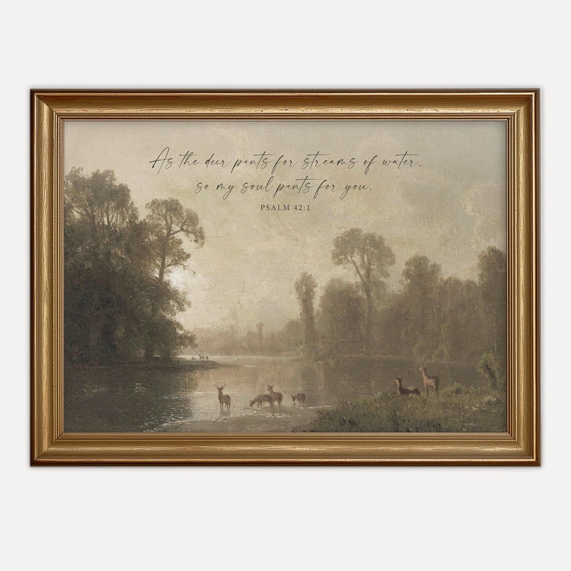 Deer Pants Christian Wall Art Print, Scripture Prints, Bible Verse ...