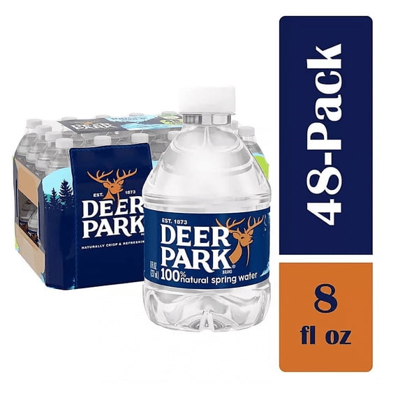 Deer Park 100% Natural Spring Water, 8 fl. oz., 48 Pack, Small Bottles ...